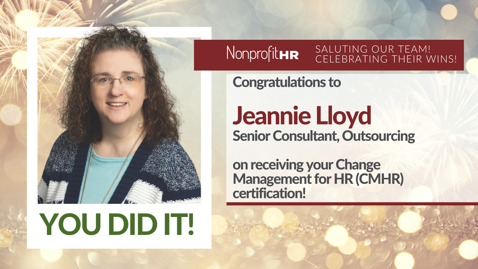 Credentials Celebration Campaign - Jeannie Lloyd