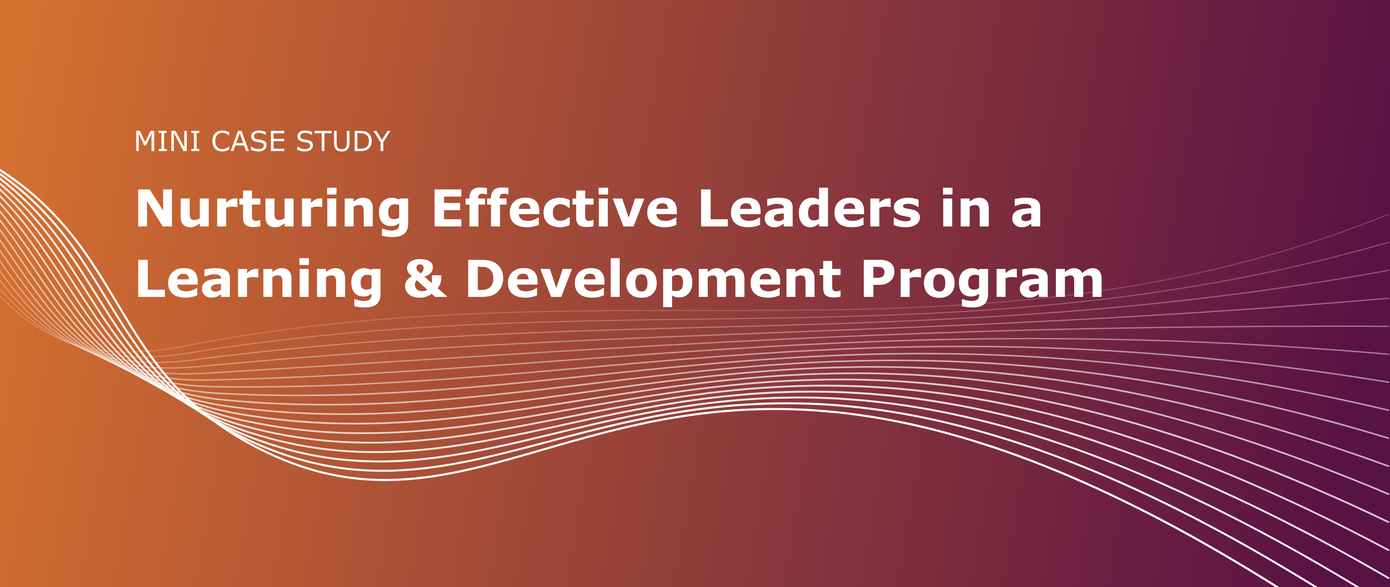 Nurturing Effective Leaders in a Learning & Development Program ... Nurturing Effective Leaders in a Learning & Development Program ...